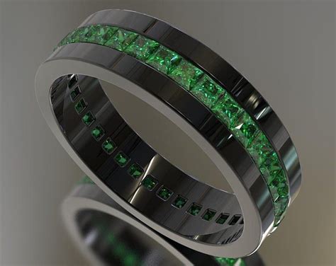 Mens Emerald Cut Wedding Band At Neal Ching Blog
