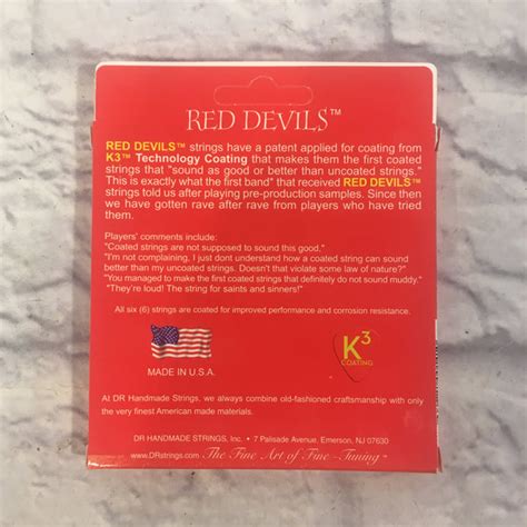 Dr Strings Red Devil Medium Electric Guitar Strings 46 10 Evolution Music