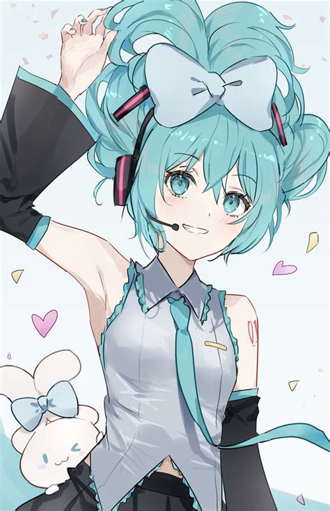 Hatsune Miku Cinnamoroll And Cinnamiku Vocaloid And More Drawn By Asle Danbooru