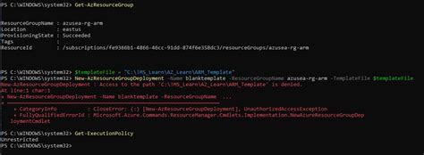 Ms Learn Deploy Arm Template To Azure Issue Microsoft Qanda