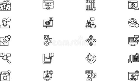 Customer Service Icons Collection Is A Vector Illustration With Editable Stroke Stock Vector