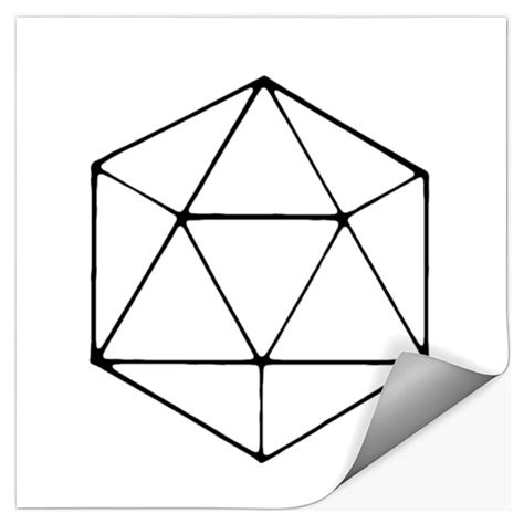 D20 Minimalist Dice Gamer Nerd Tabletop Dandd T Stickers Sold By Ilana