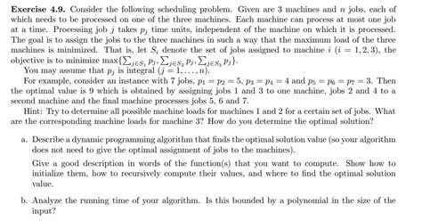 Solved Exercise 49 Consider The Following Scheduling