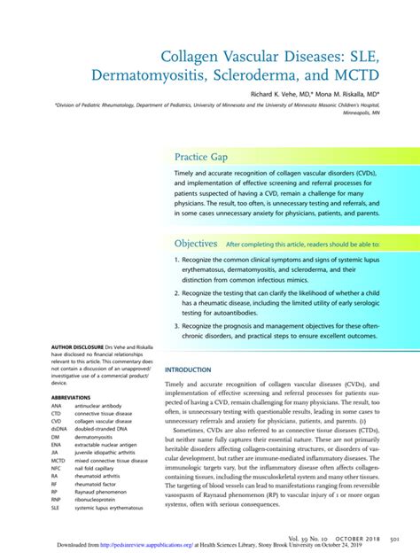 Collagen Vascular Diseases Sle Dermatomyositis Scleroderma And Mctd Pir