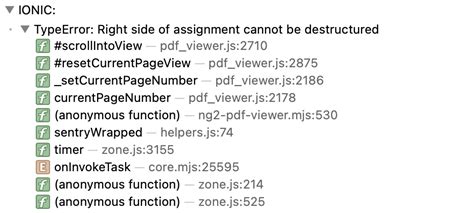 right side of assignment cannot be destructured · issue 935 · vadimdez