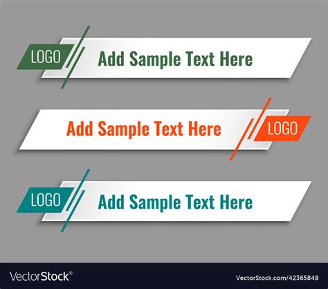 Stylish Lower Third Modern Template Design Vector Image