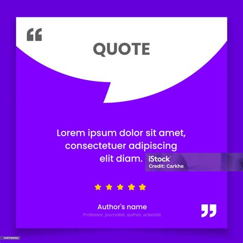 3d 버블 평가 배너 인용문 인포그래픽 따옴표를위한 소셜 미디어 게시물 템플릿 디자인 빈 말풍선 따옴표 거품 및 텍스트 상자 벡터 일러스트 레이 션 Eps10 0명에 대한