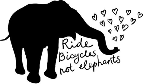 자전거 안 코끼리를 타고 블랙 코끼리 텍스트 서 예 글자 흰색 절연 손으로 낙서 에코 생태 배너 포스터 벡터 개념에 대한 스톡 벡터 아트 및 기타 이미지 Istock