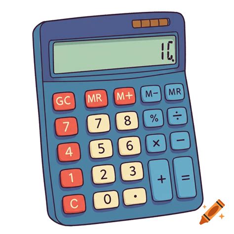 Calculator Cartoon Clipart