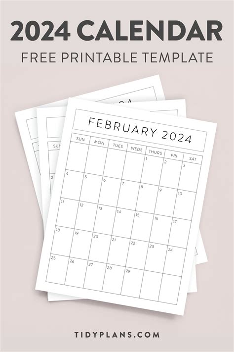 Free 2024 Printable Calendar Free Printable Calendar Templates