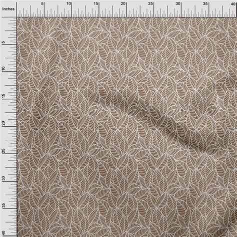 Brown Fabric Pattern Baumwolljersey Little Panther Braun Stoffe