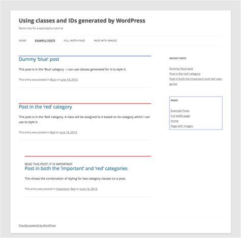 Working With Classes And Ids Generated By Wordpress Envato Tuts