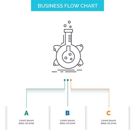 Research Laboratory Flask Tube Development Business Flow Chart Design With Steps Line