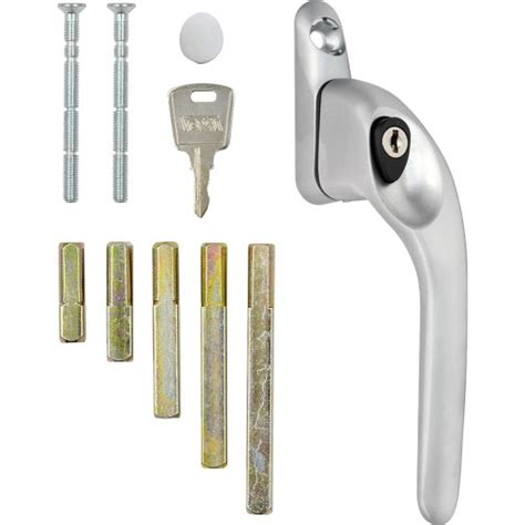 Versa Satin Lockable Right Hand Cranked Window Handle With 5 Precut
