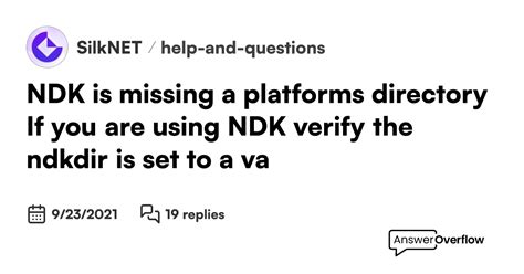 Ndk Is Missing A Platforms Directory If You Are Using Ndk Verify