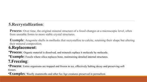 Fossils Types And Fossilization By Afrasiyab Ahmedpptx