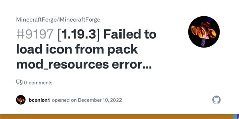 1193 Failed To Load Icon From Pack Modresources Error With Default