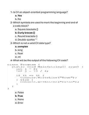 Chapter Visual BOOK QUESTIONS CH When You Start A New Visual C Project What Is Studocu