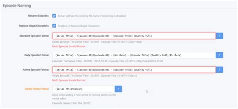 Episode Naming Not Working · Issue 3481 · Sonarrsonarr · Github