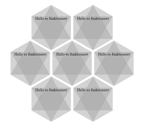 Html Transparent CSS Hexagon With Non Tranparent Text Without Rendering Problems In Android