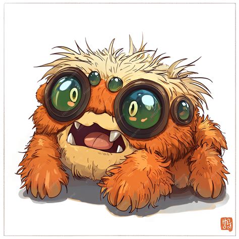 Cute Cartoon Jumping Spider With Big Eyes Premium Ai Generated Image