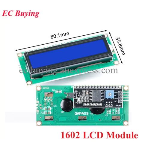 Lcd1602 Blueyellow Green Screen Module Pcf8574 I2c Interface 5v 892