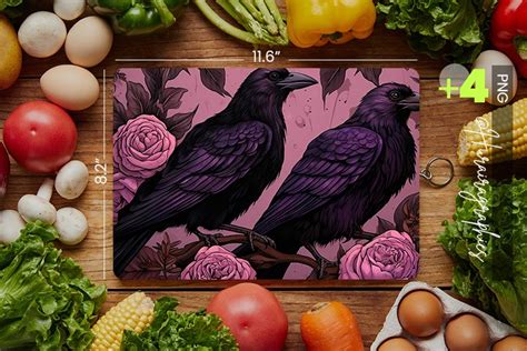 Loving Crows Cutting Board Design 04 Variations
