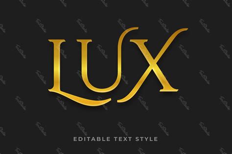 Lux Text Effect Free Illustrator Vector File