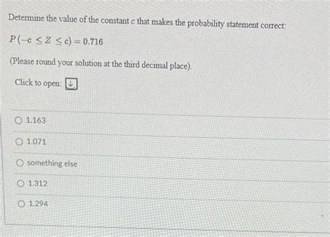 Solved Determine The Value Of The Constant C That Makes The Chegg Com