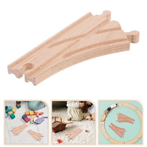 Worgeous 2pcs Wooden Train Track Accessories Multi Directional Switch