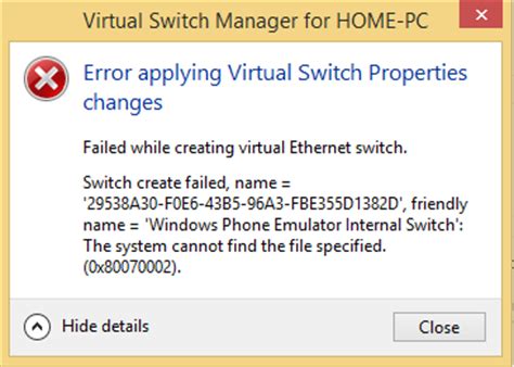 Windows Cannot Create Virtual Switch Hyper V X Super User