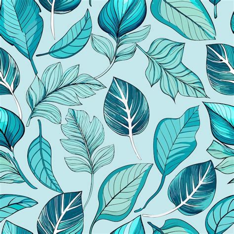 Leaves Pattern Vector Art Graphics Premium Ai Generated Vector