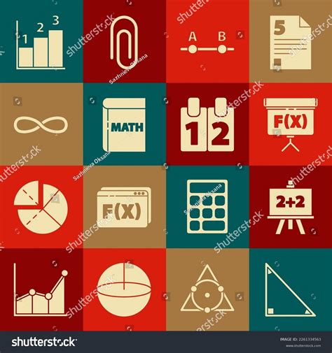 Set Triangle Math Chalkboard Graph Schedule Stock Vector Royalty Free Shutterstock