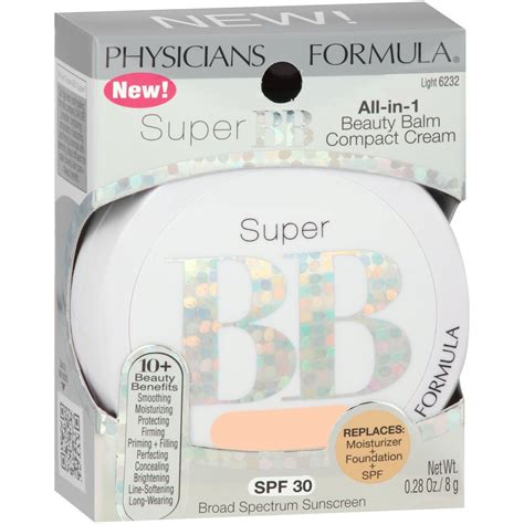 Physicians Formula Super Bb All In 1 Beauty Balm Compact Cream 6232 Light 0 28 Oz Walmart
