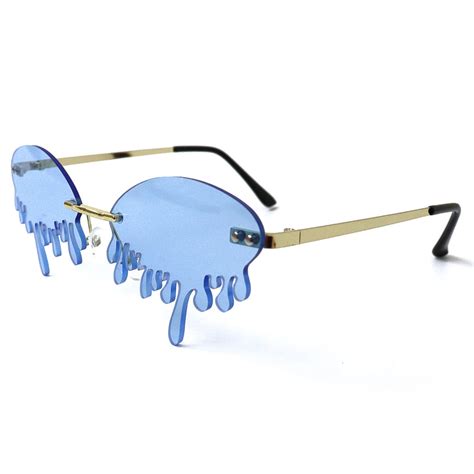 Dazzling Drip Sunglasses Blue Rude Rainbow