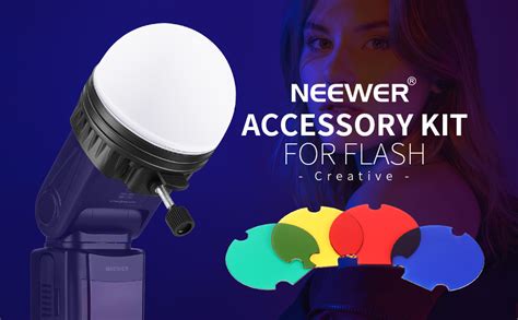 Neewer Flash Speedlite Accessories Kit With Magnetic Flash Bracket Adapter Dome