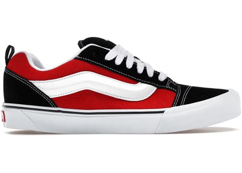 Vans Knu Skool Black Red Mens Vn0009qc6rt Us