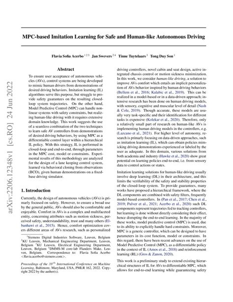 Mpc Based Imitation Learning For Safe And Human Like Autonomous Driving