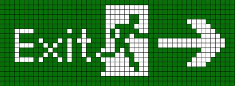 Exit Sign Grid Pattern