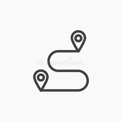 Route Vecor Icon Set Stock Vector Illustration Of Auto 340477260