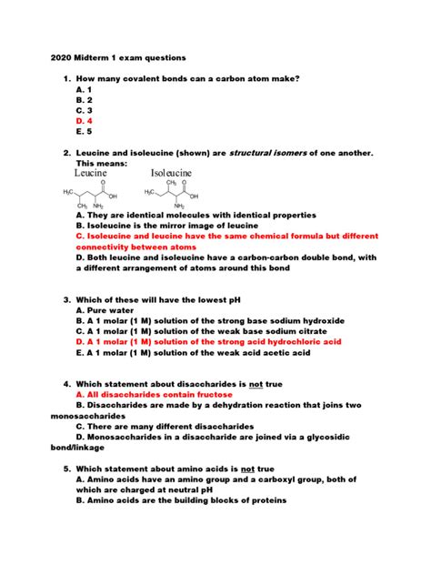 2020 Midterm 1 Questions W Answers Pdf Dna Replication Adenosine