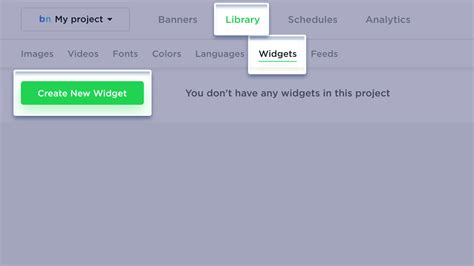 create widgets bannernow tutorials