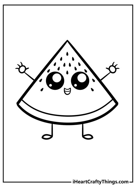 Cute Food With Faces Coloring Pages