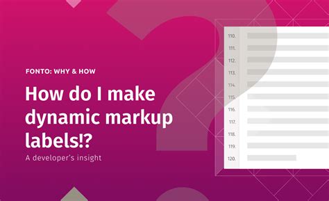 Fonto Why And How How Do I Make Dynamic Markup Labels Fonto