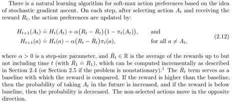 Reinforcement Learning Adding Of Baseline Parmter In Derivation Of Gradient Bandit Algorithm
