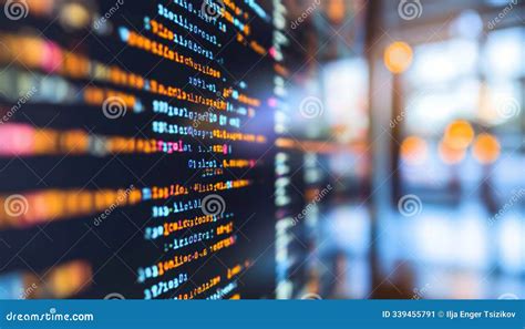 Secure Software Development Code On A Computer Screen With A Blurred