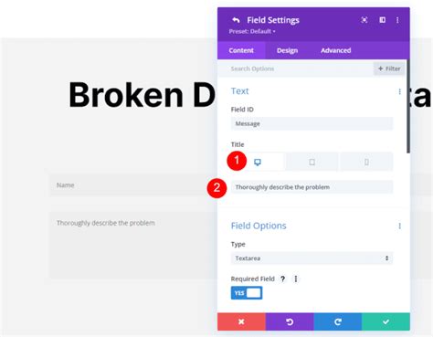 how to set a minimum length for divi contact form fields