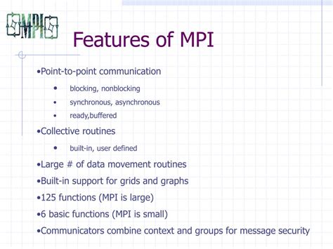 ppt mpi message passing interface powerpoint presentation free