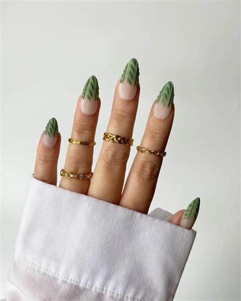 25 Gorgeous Green French Tip Nails Youll Love