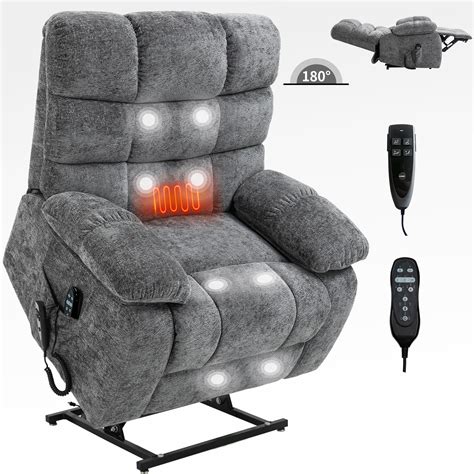 Latitude Run® Lift Recliner Chair Heat Massage Dual Motor Infinite